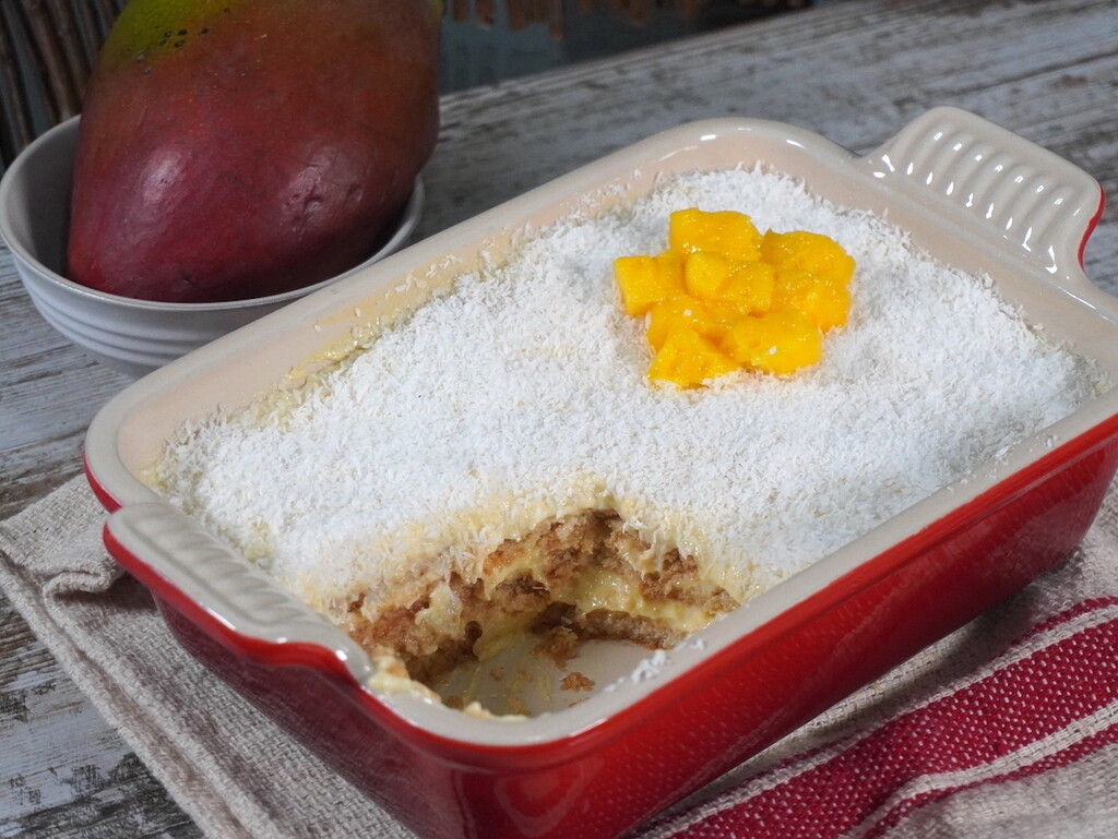 Carlota de mango y coco | postre fácil y saludable - Recetas sin ...